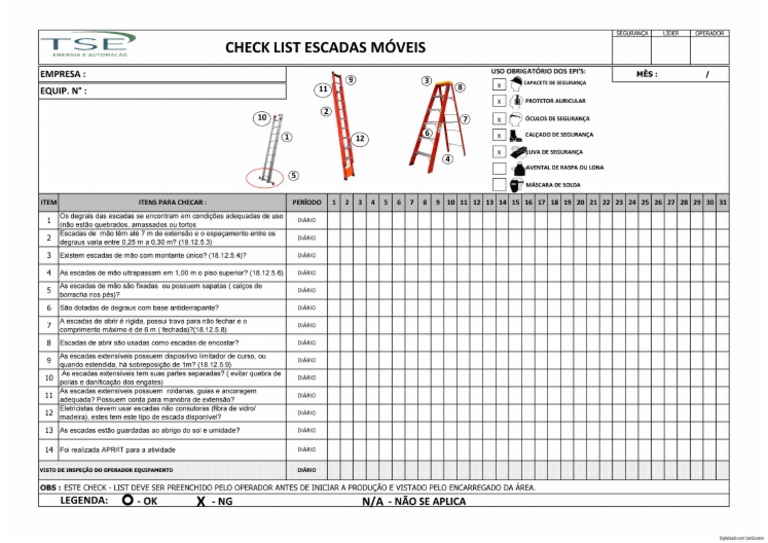 CHECK LIST ESCADAS 23 | PDF