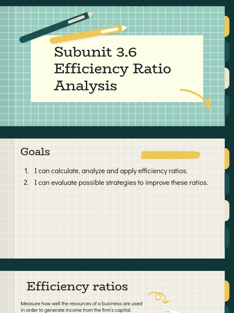 Subunit 3 6 Efficiency Ratio Analysis PDF Bankruptcy Insolvency
