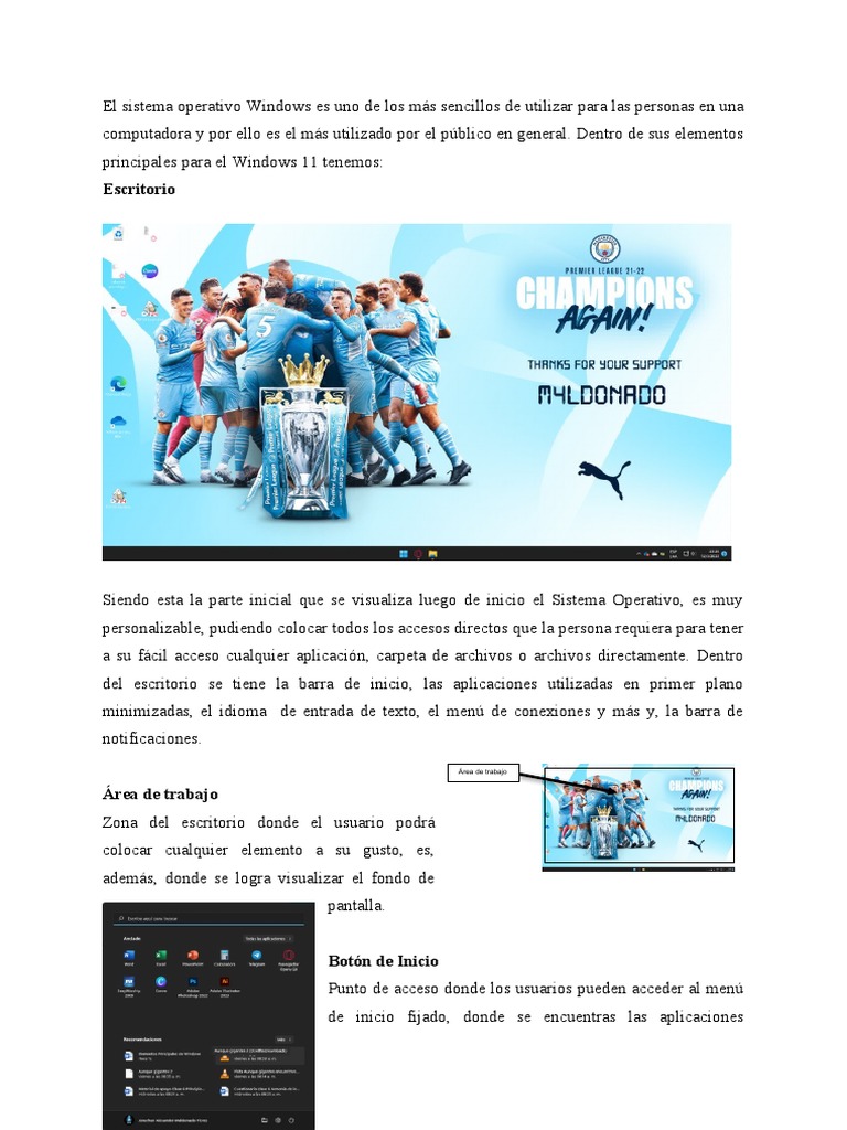 Elementos Principales de Windows | PDF | Ciencias de la Computación | Familias de sistemas ...