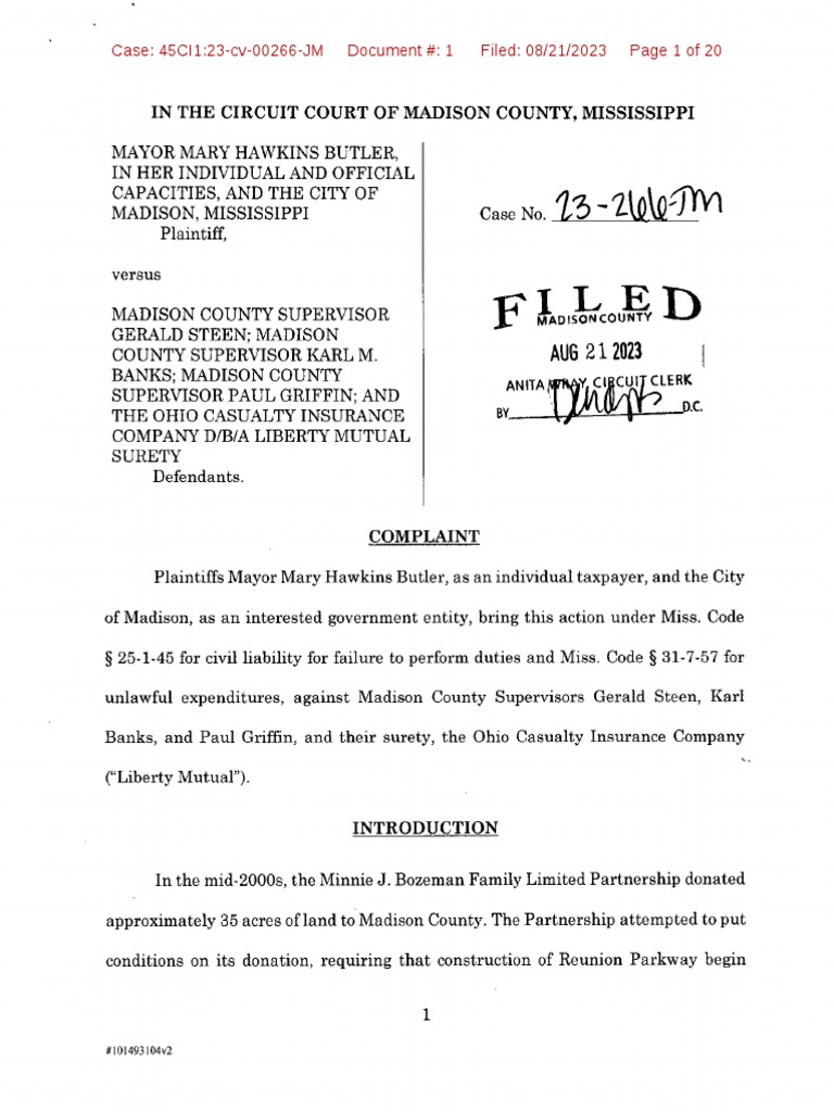 Mary Hawkins Butler Lawsuit | PDF