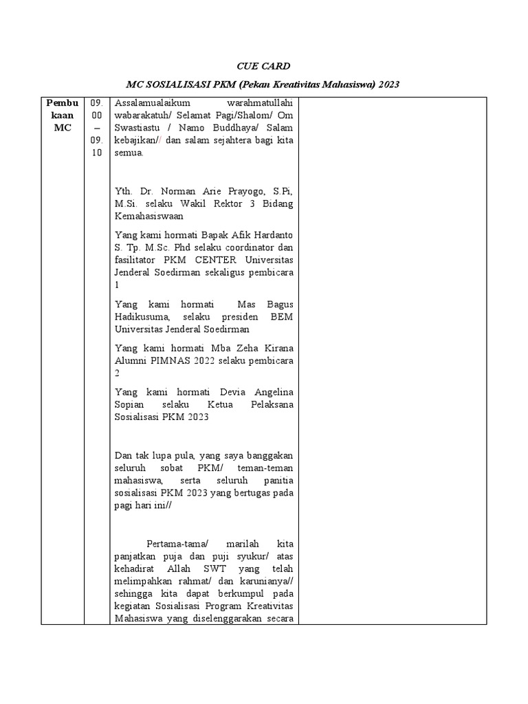 Teks Moderator 2023 | PDF | Karier & Perkembangan | Seni
