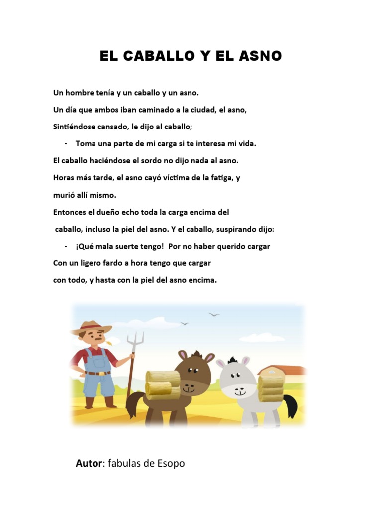 El Caballo y El Asno | PDF