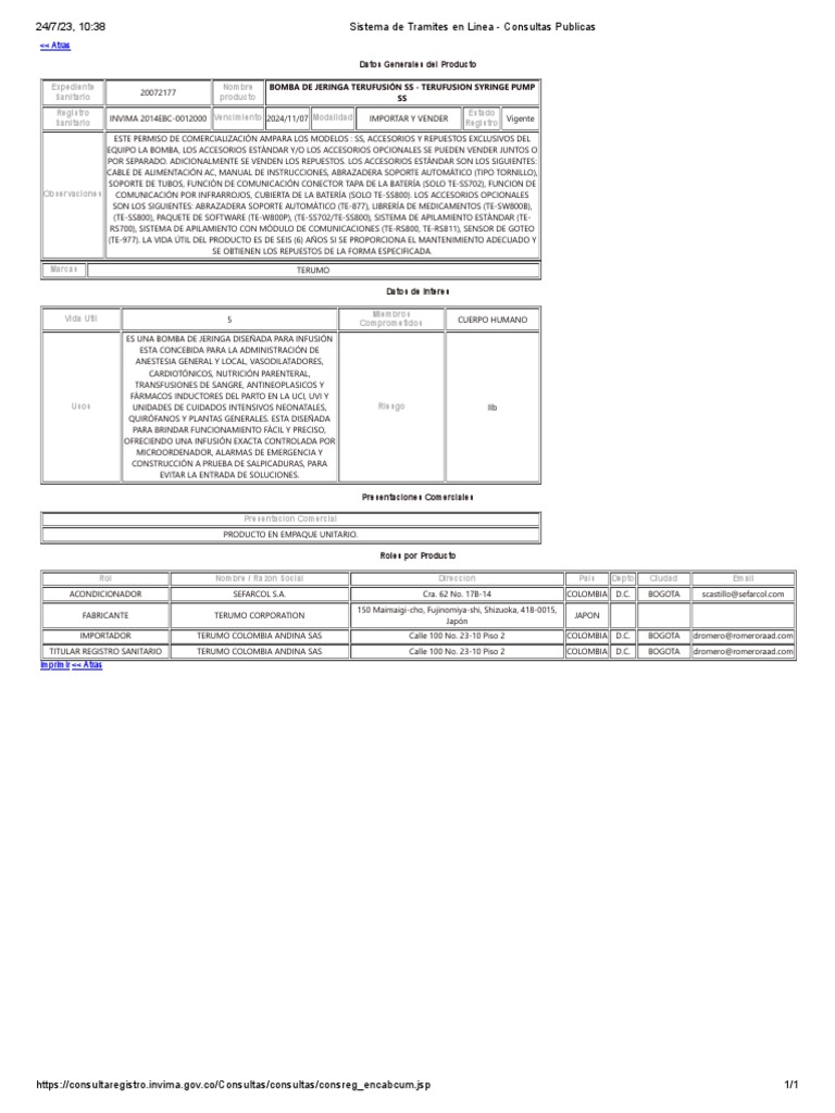 1.registro Invima | PDF
