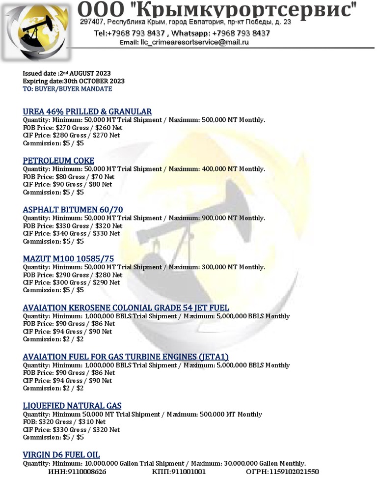 Issued Date - Offer | PDF | Letter Of Credit | Payments