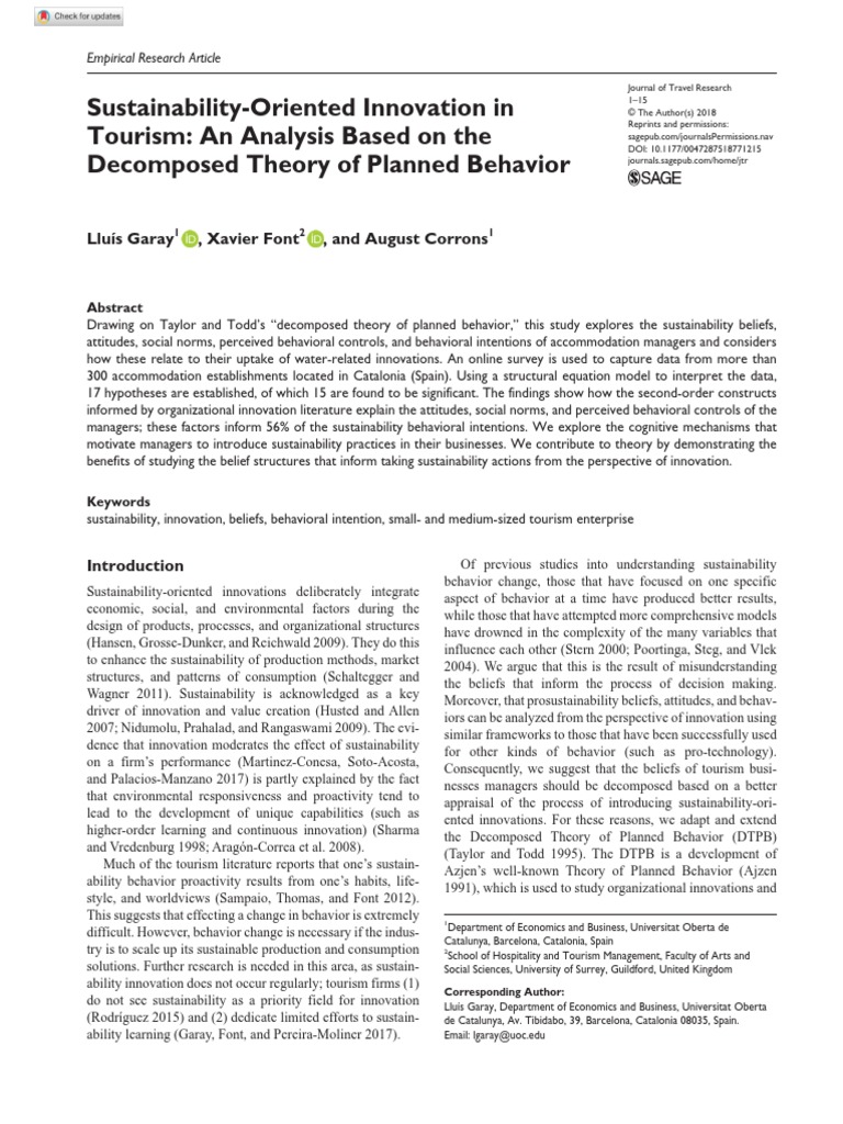 2018 Sustainability-Oriented Innovation | PDF | Attitude (Psychology ...