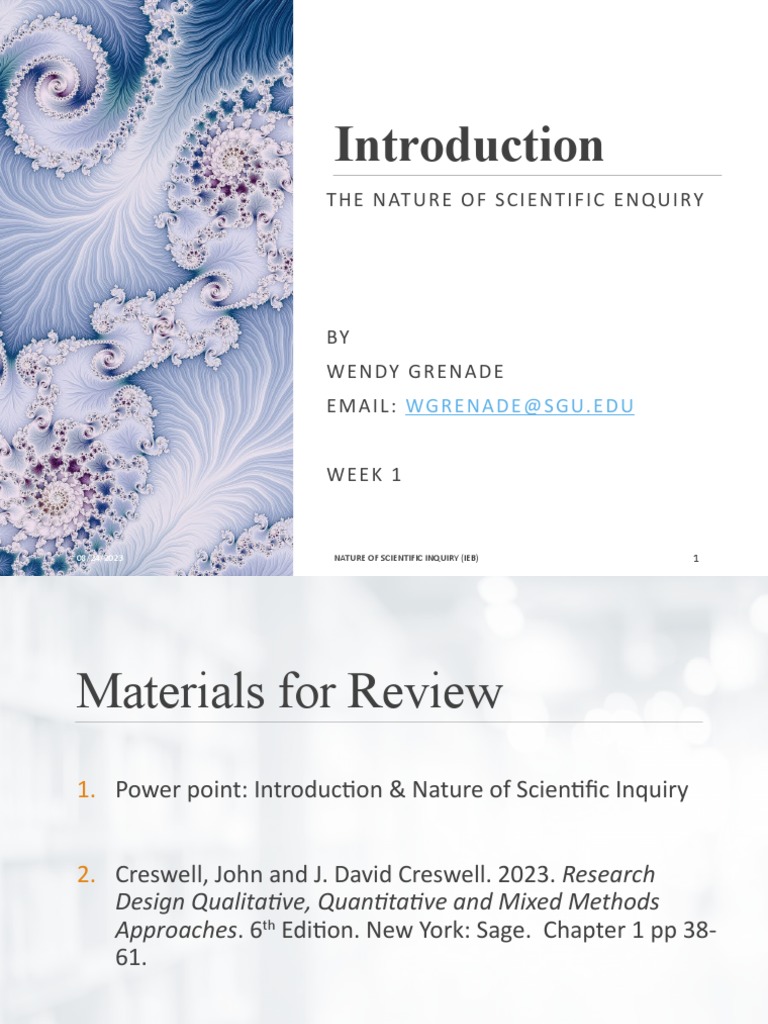 Introduction and Nature of Scientific Inquiry - pptxv1 | PDF