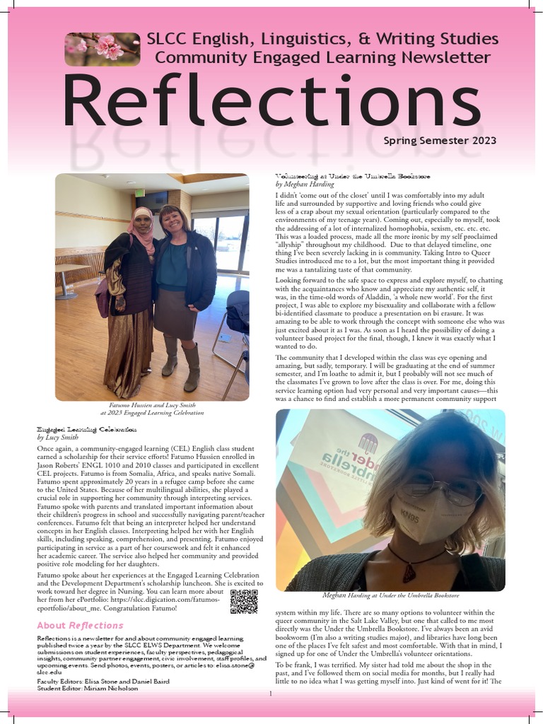 Spring 23 Reflections Print 1 | PDF | Experience | Volunteering