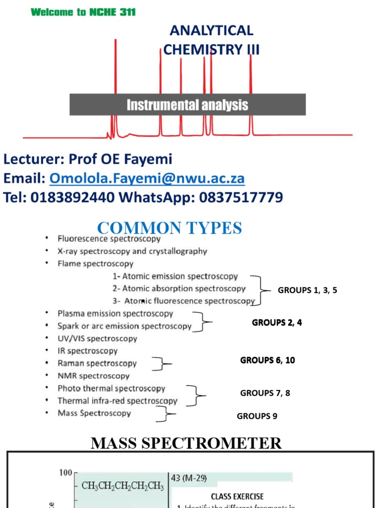 Mass Spectrometry Fragmentation Patterns | PDF