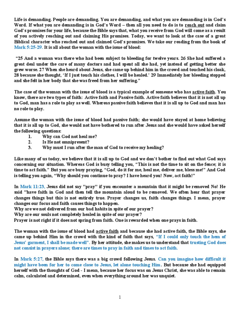 ACTIVE FAITH For Zoom | PDF | Jesus | Faith Healing