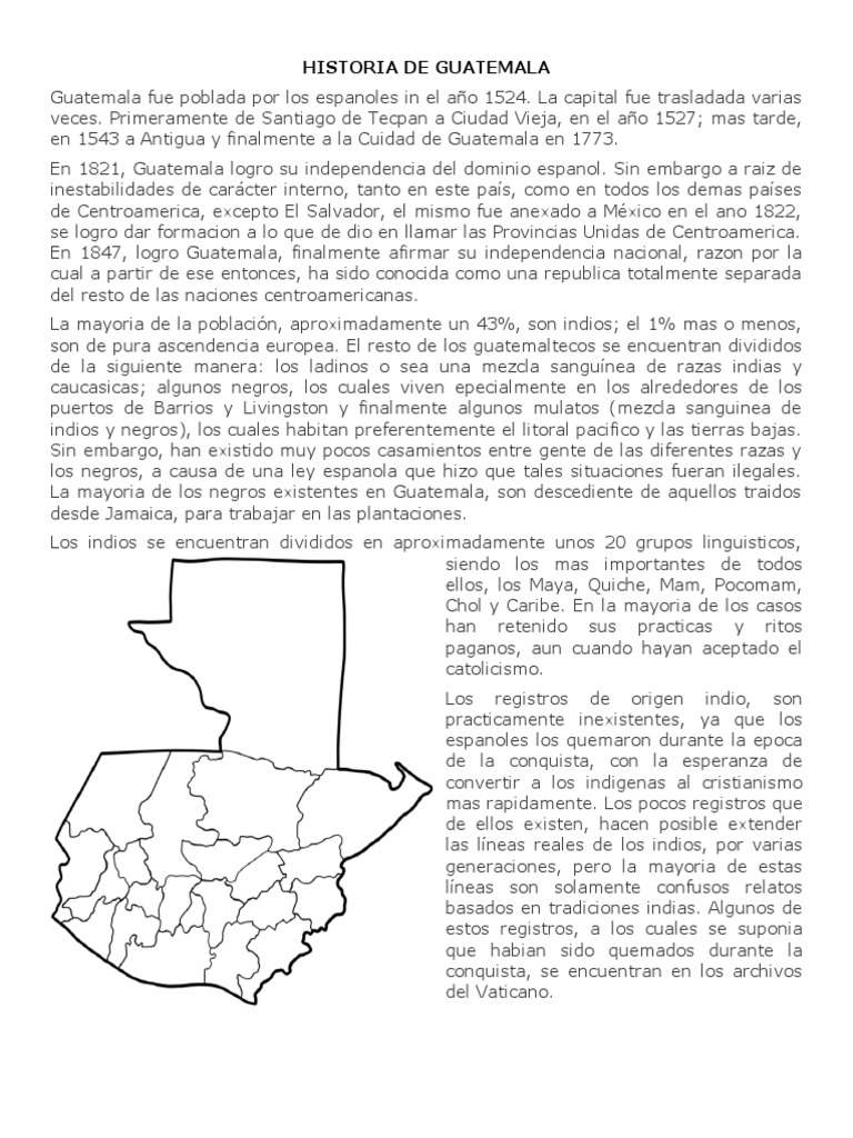 Historia de Guatemala | PDF | Guatemala | Centroamérica Historia de Guatemala | PDF | Guatemala | Centroamérica