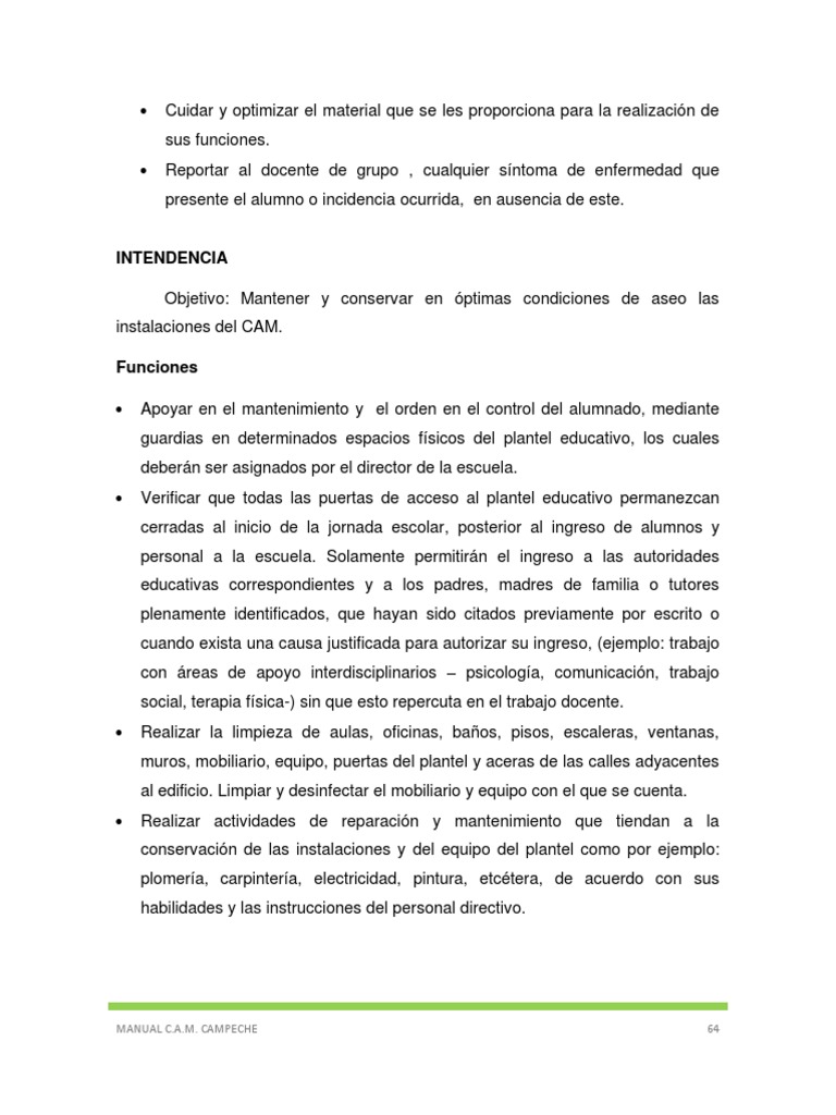 Funciones del Intendente Escolar | PDF | Crecimiento personal y profesional