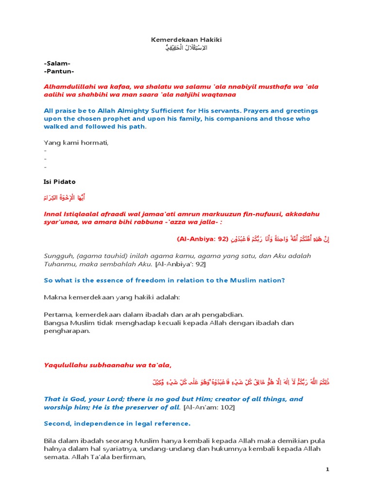 Kemerdekaan Hakiki | PDF | Abrahamic Religions | Religious Faiths