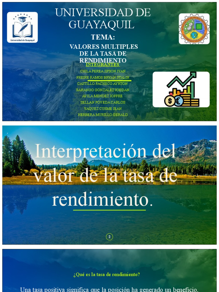 Valores Multiples Tasa de Rendimiento Jipson Chila | PDF | Economias | Matemáticas