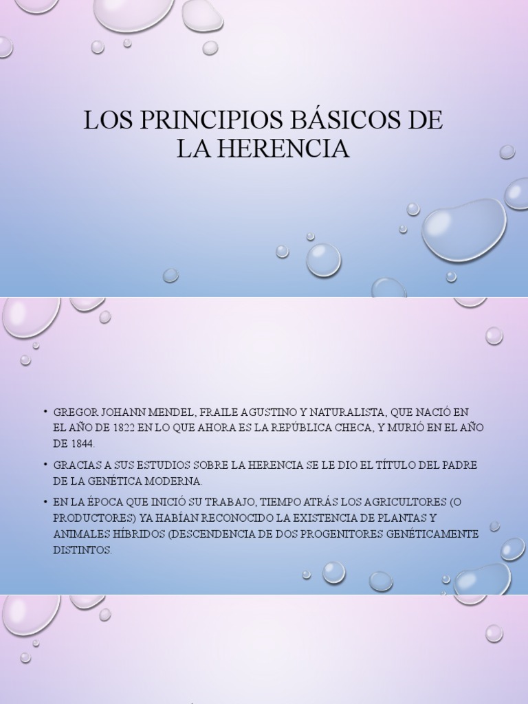 Los Principios Básicos de La Herencia | PDF