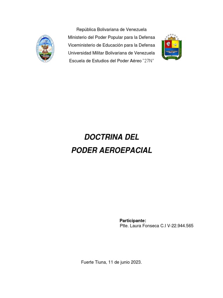 Ensayo Doctrina Del Poder Aeroespacial | PDF | Aeroespacial | Aeronáutica