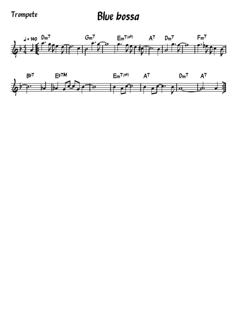 Blue Bossa Trompete | PDF