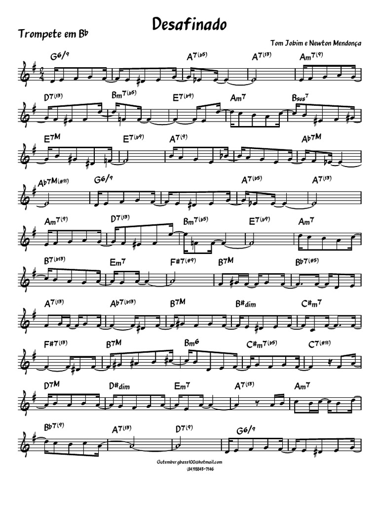 Desafinado - Trumpet BB | PDF