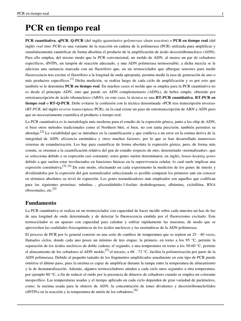 03 Real Time PCR | PDF | Reacción en cadena de la polimerasa en tiempo ...