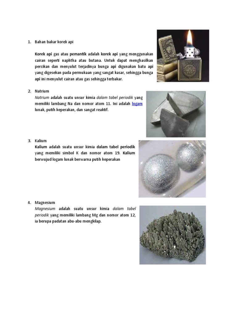 Fungsi dan Bahan Korek Api Gas | PDF