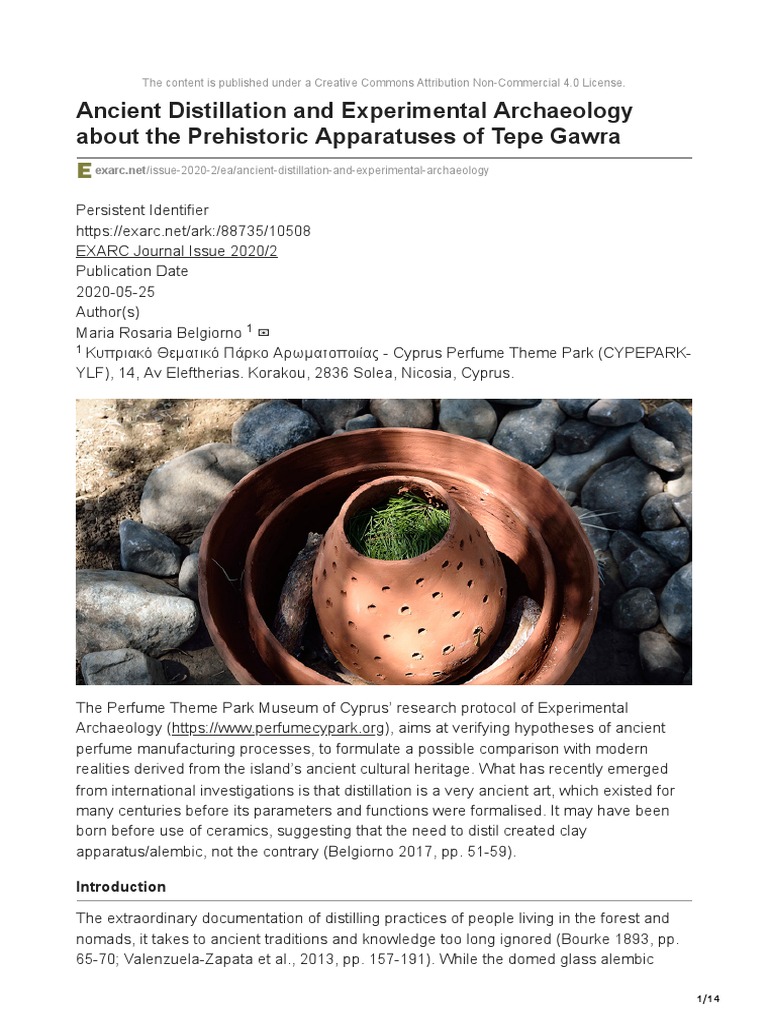 Ancient Distillation at Tepe Gawra | PDF | Mesopotamia | Distillation