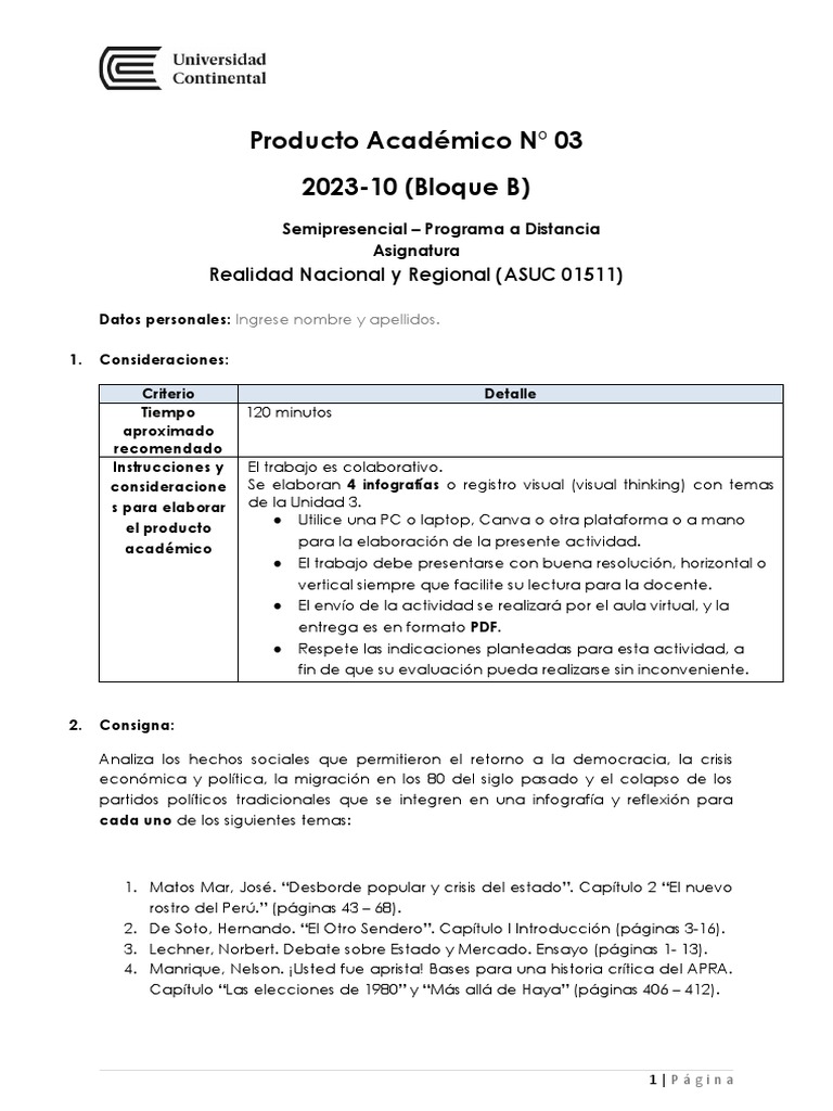 PA3 - REALIDAD NACIONAL Y REGIONAL - Colaborativo - Tipo Rúbrica | PDF | Arte