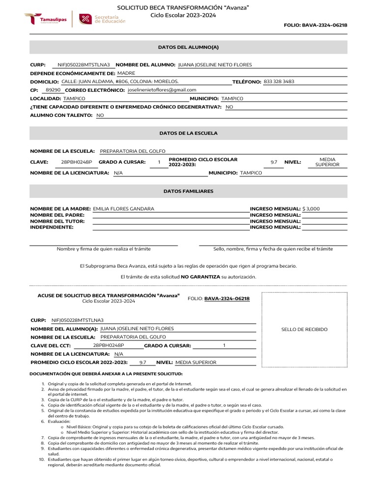 Documentación Que Deberá Anexar A La Presente Solicitud | PDF