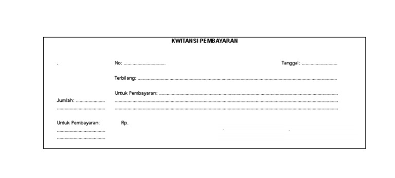 Download Kwitansi Kosong | PDF