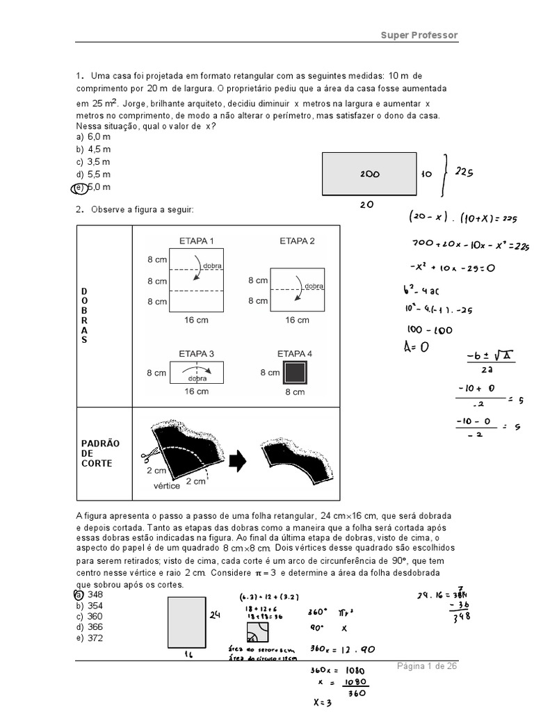 Lista de Ã¡reas | PDF