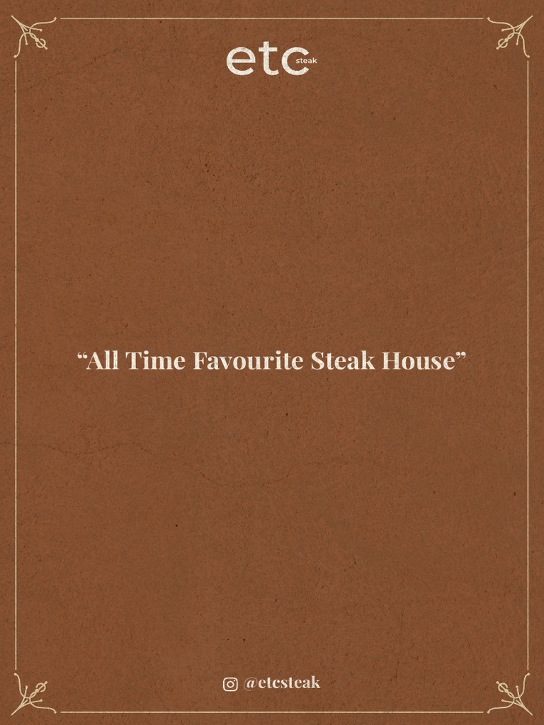 Etc Menu New | PDF | Steak | French Fries
