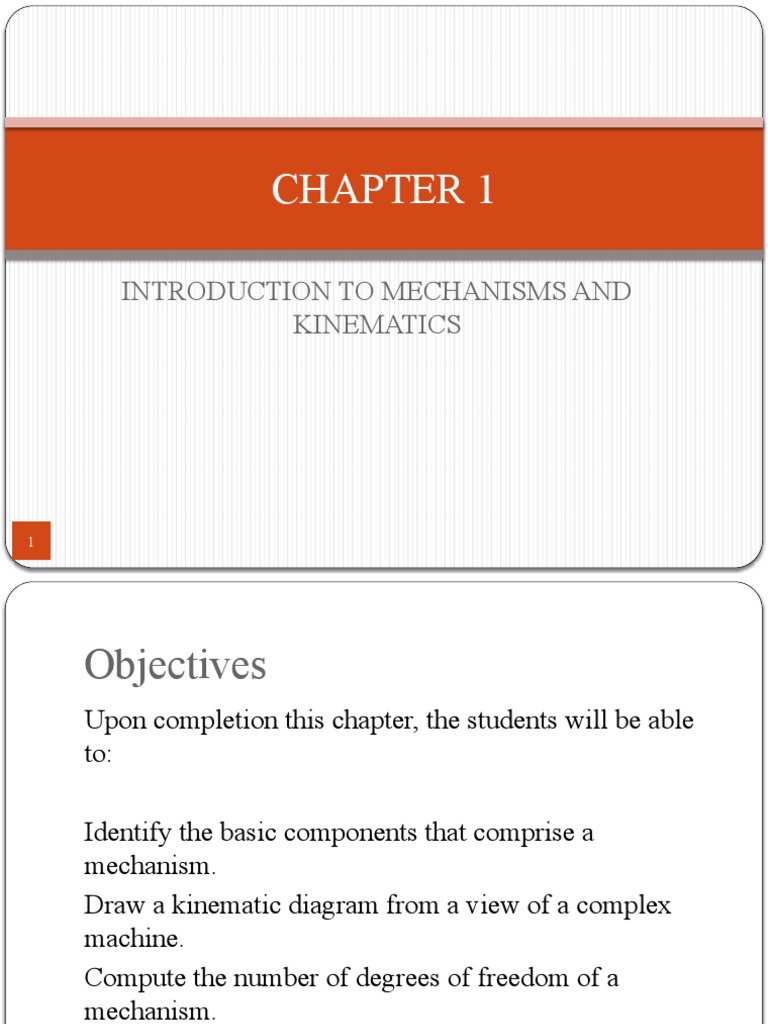 Chapter 1. Introduction To The Concepts of Kinematics | PDF