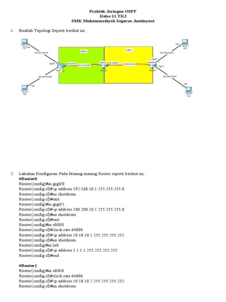 OSPF Network Configuration Guide | PDF | Computer Science | Computer Mediated Communication