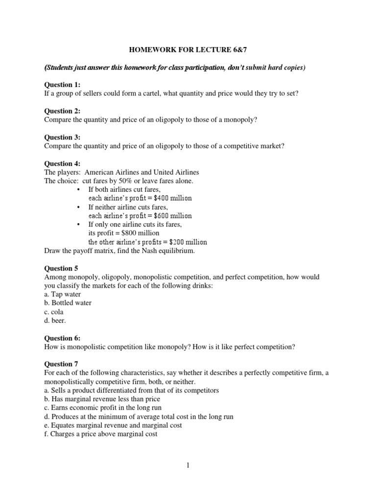Homework Lec6&7 | PDF