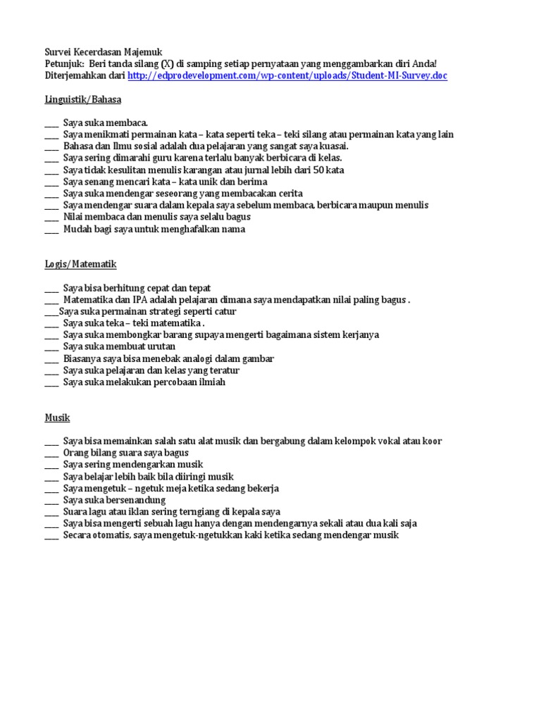 A Survey On Multiple Intelligence | PDF