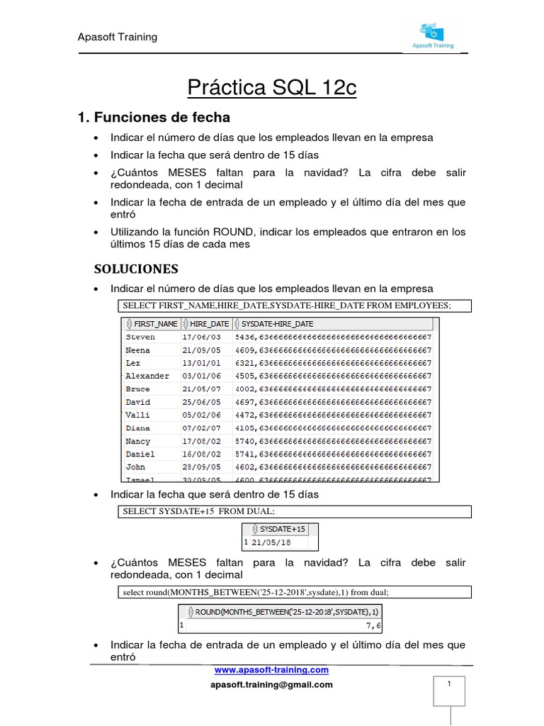 11 Practica+Funciones+Fecha | PDF