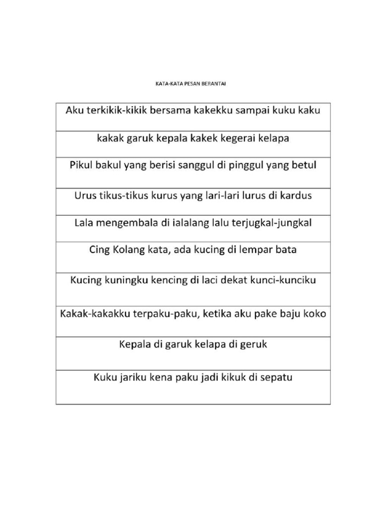 Kata Berantai | PDF