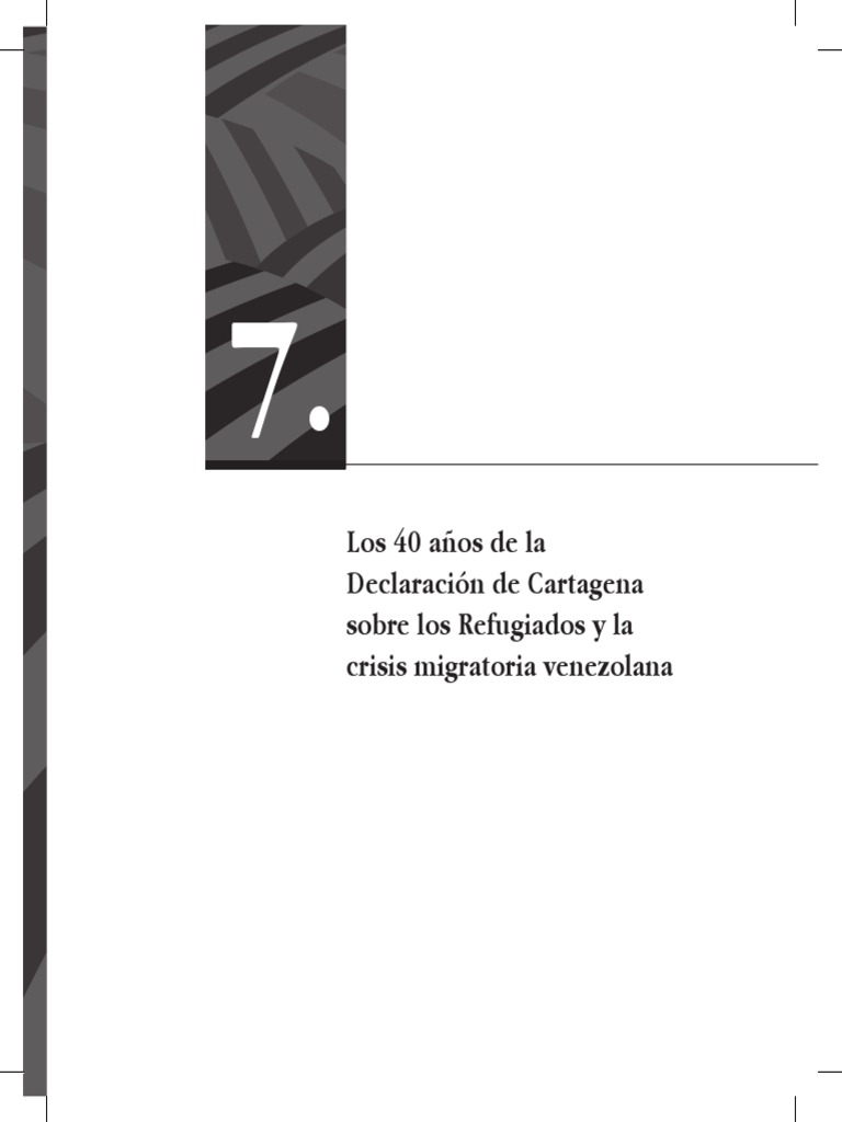 40 Años de la Declaración de Cartagena | PDF | Refugiado | Alto ...