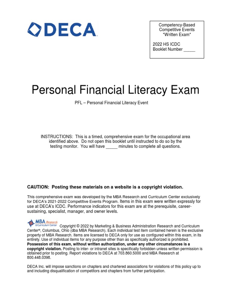 Financial Literacy #3 | PDF | Finance & Money Management | Law