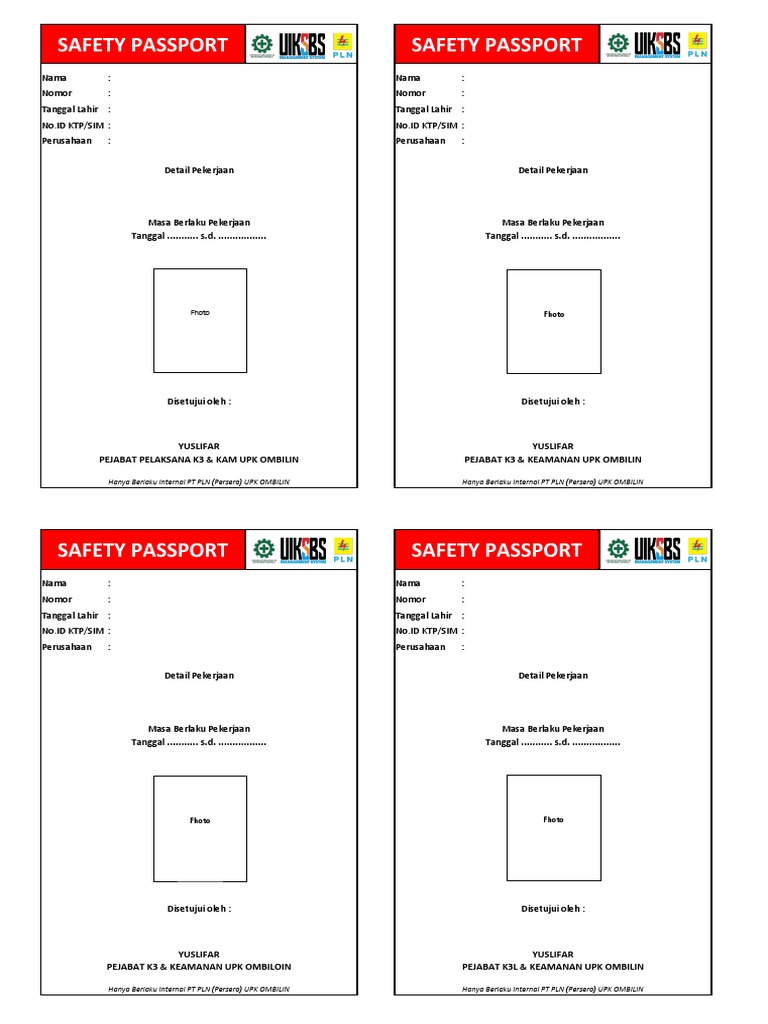 Syarat Kelengkapan Safety Permit | PDF
