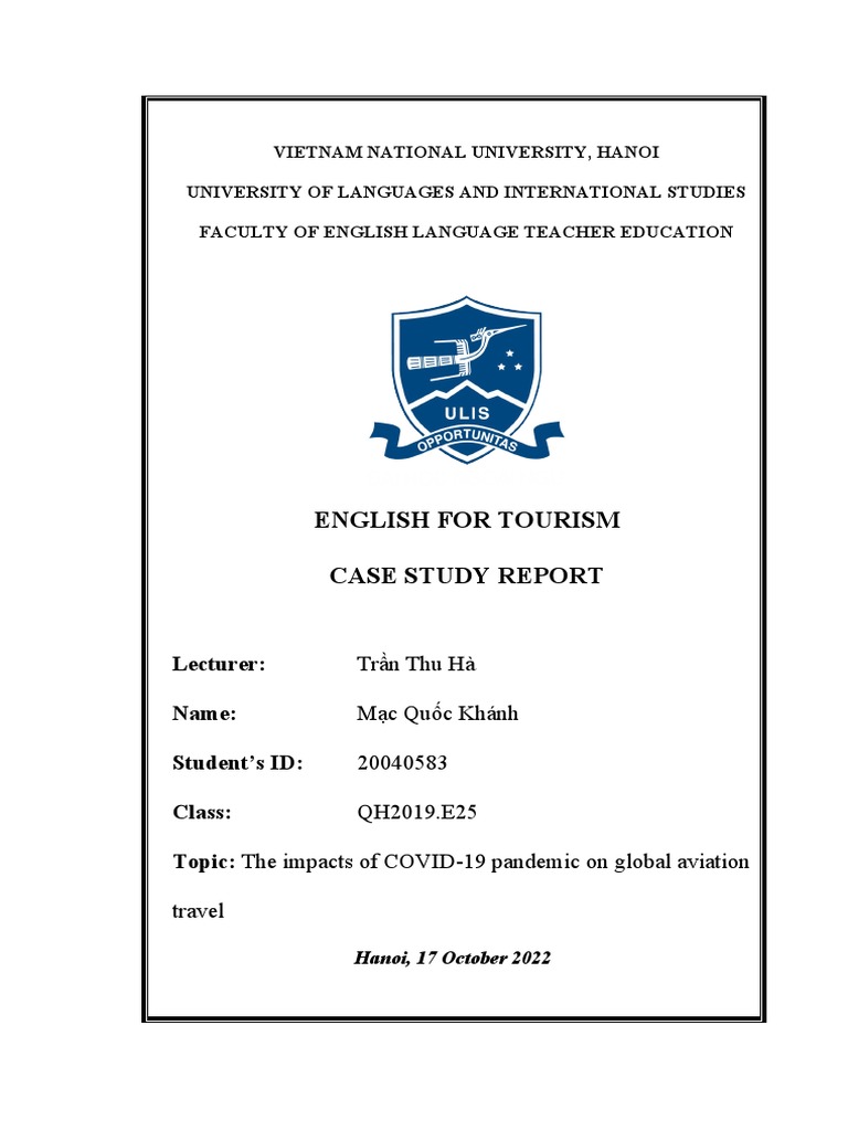 (English For Tourism) Case Study Report | PDF | Tourism | Vietnam