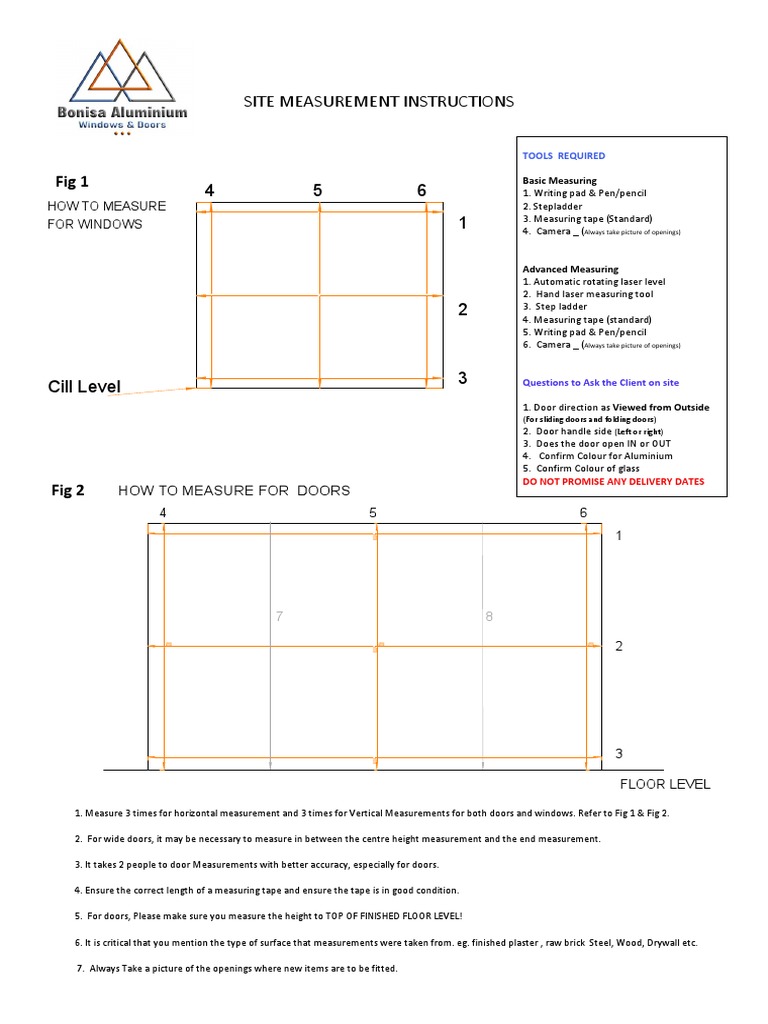 Measurement Instructions - Bonisa | PDF