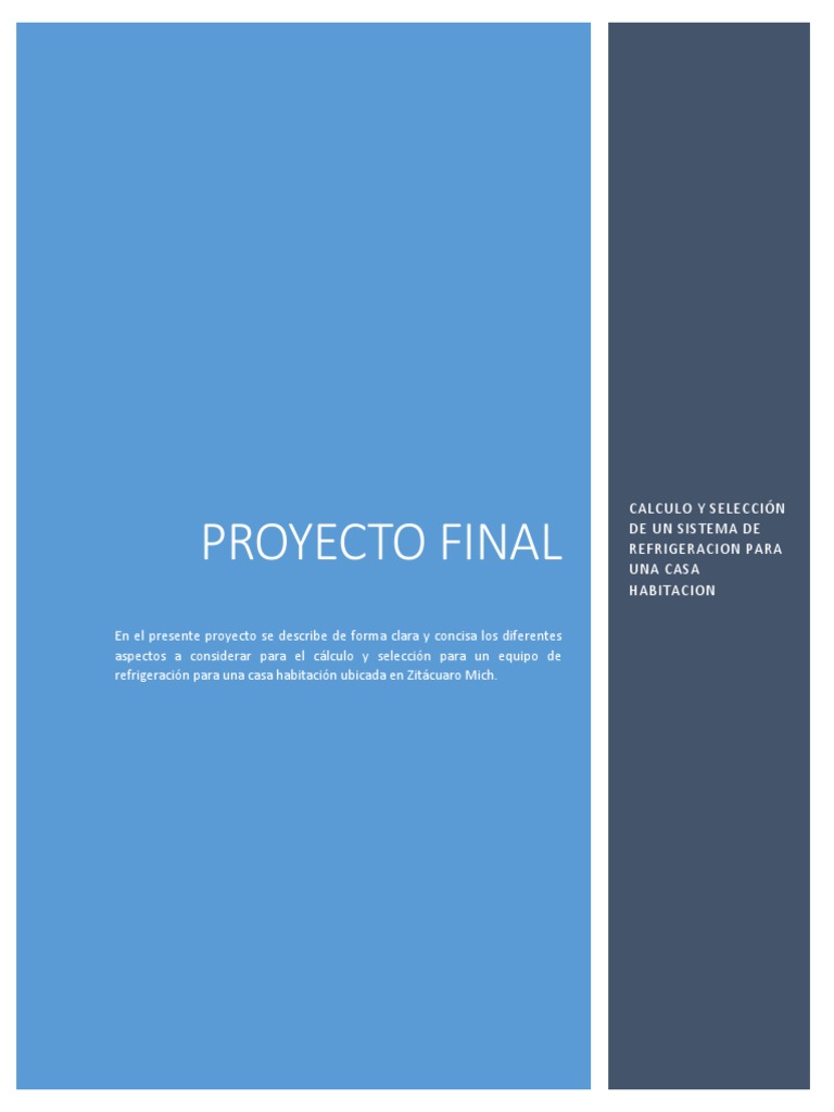 PROYECTO FINAl Refrigeracion y Aire Acondicionado Ricardo Becerril ...