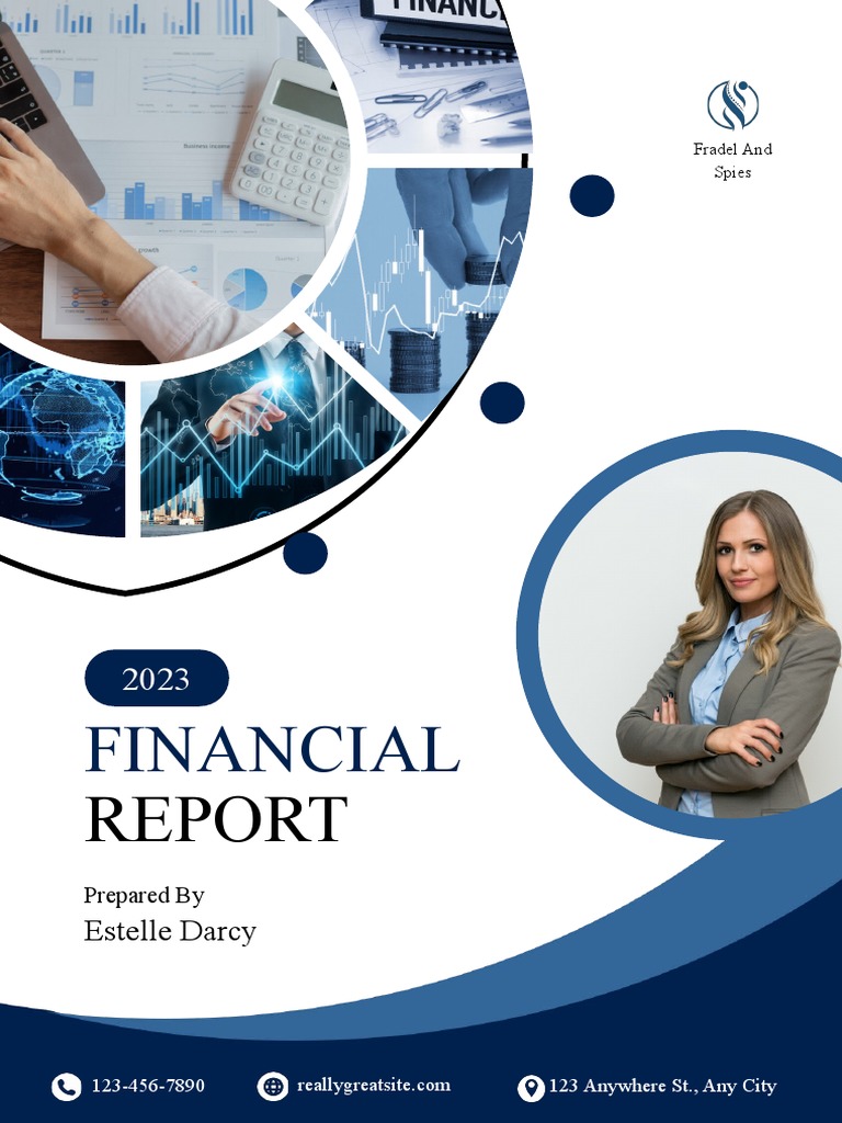 Blue and White Modern Financial Report Cover Page | PDF