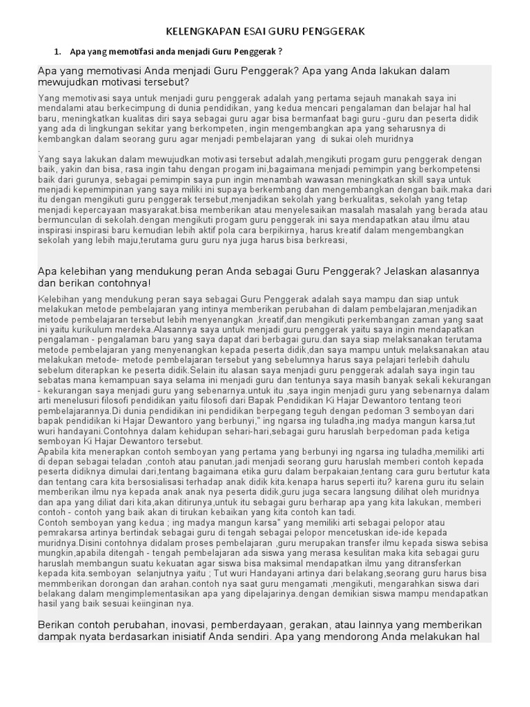 Motivasi dan Kelebihan Guru Penggerak | PDF