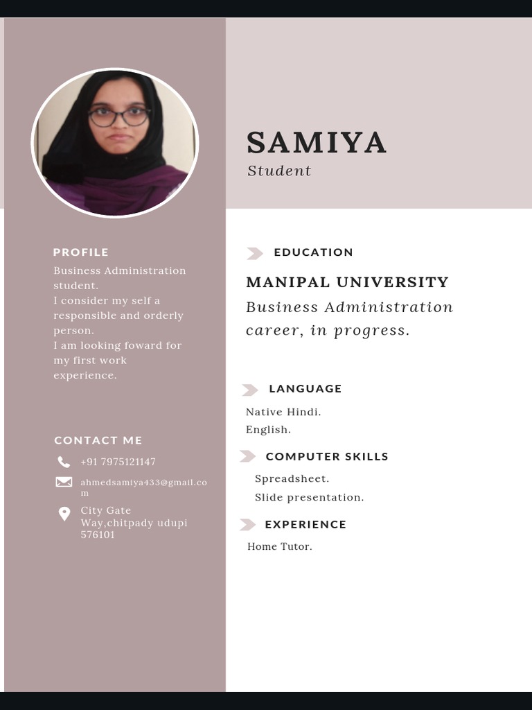 White Simple Student CV Resume | PDF