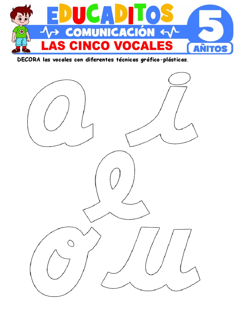 Las Cinco Vocales para Ninos de 5 Anos | PDF