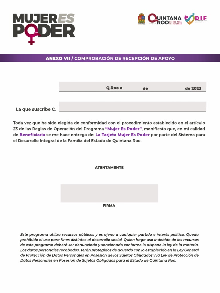 Anexo VII Mujer Es Poder | PDF