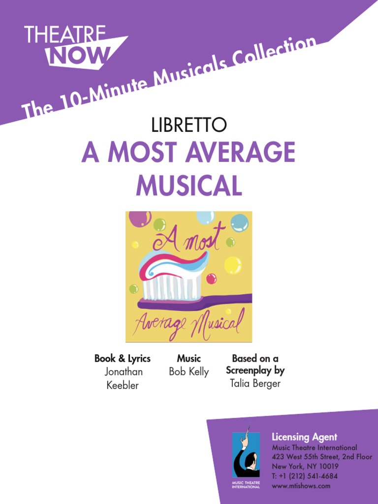 A Most Average Musical - Libretto | PDF | Copyright | Copyright ...