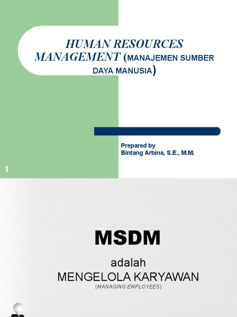 Materi Kuliah MSDM | PDF