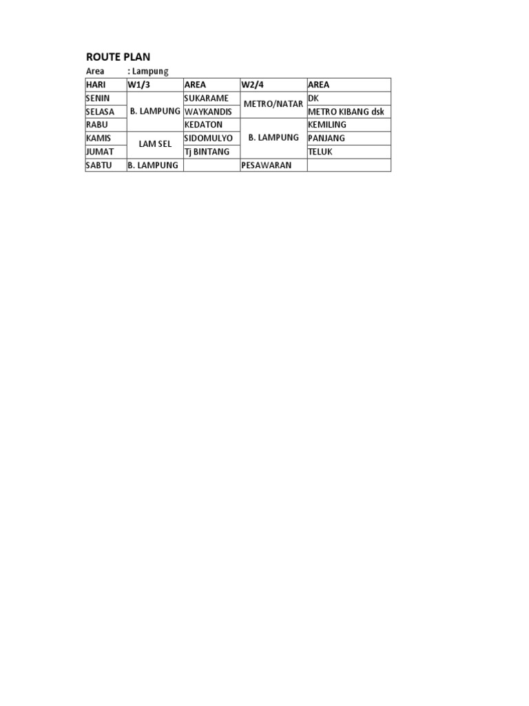 Route Plan PDF