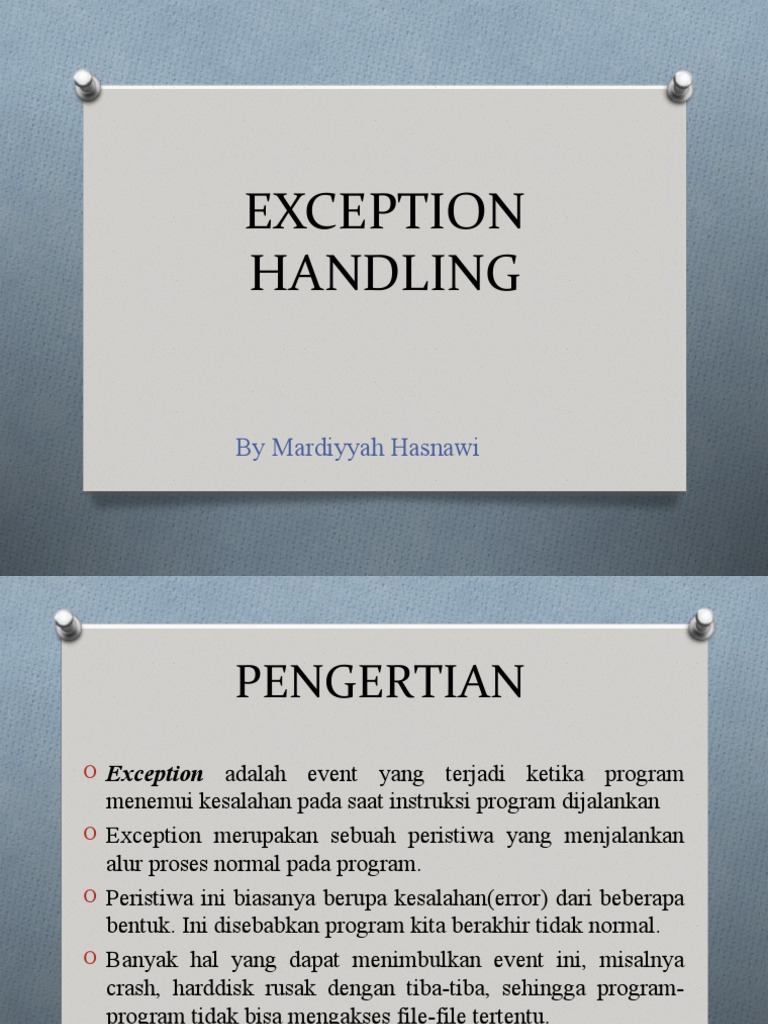 Exception Handling | PDF